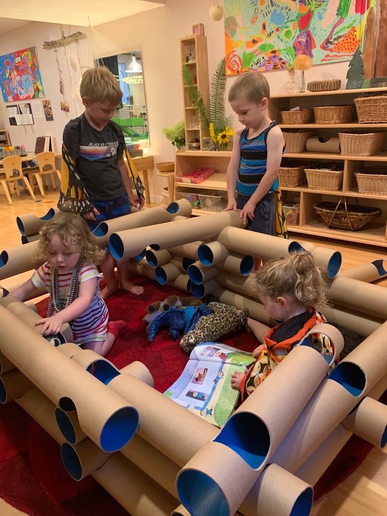 TIMBER TUBES - Log Cabin Playhouse Parts, Creative Construction Play ...