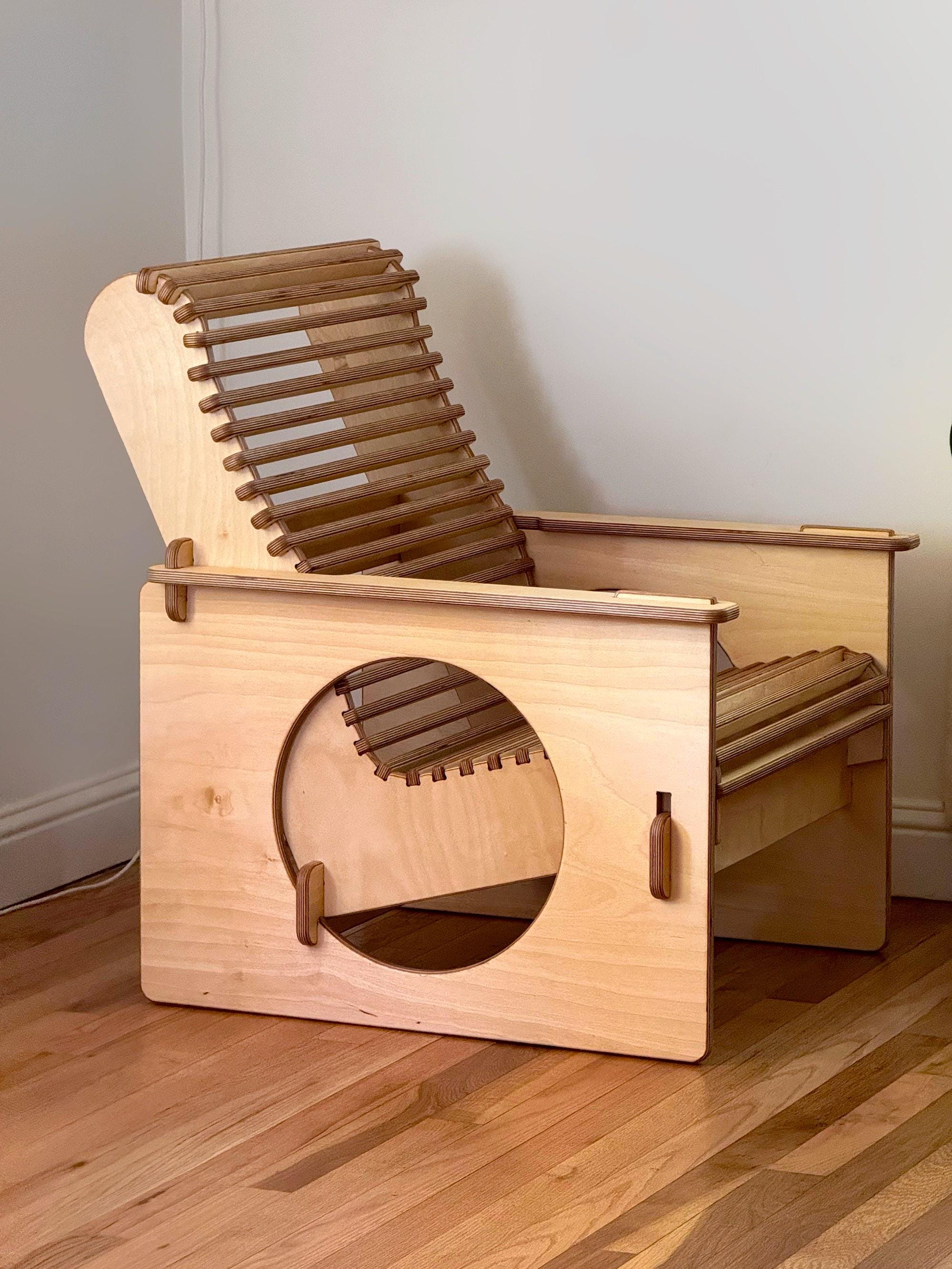 Birch Block LOUNGE CHAIR - Etsy