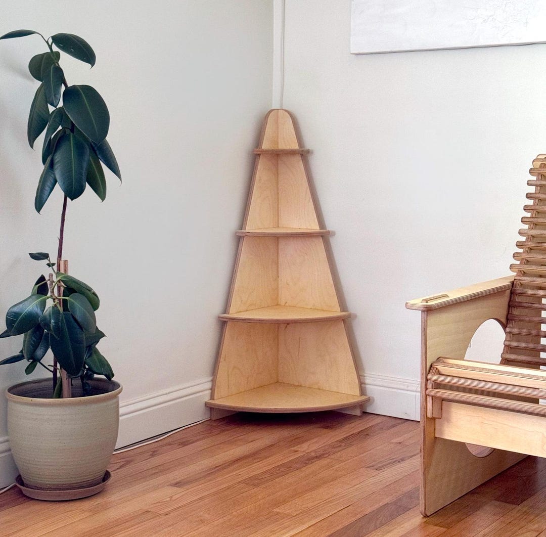 Birch Block CORNER SHELF - Etsy