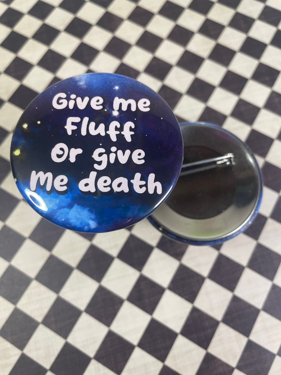 Fluff 2 Inch Pin Button - Etsy