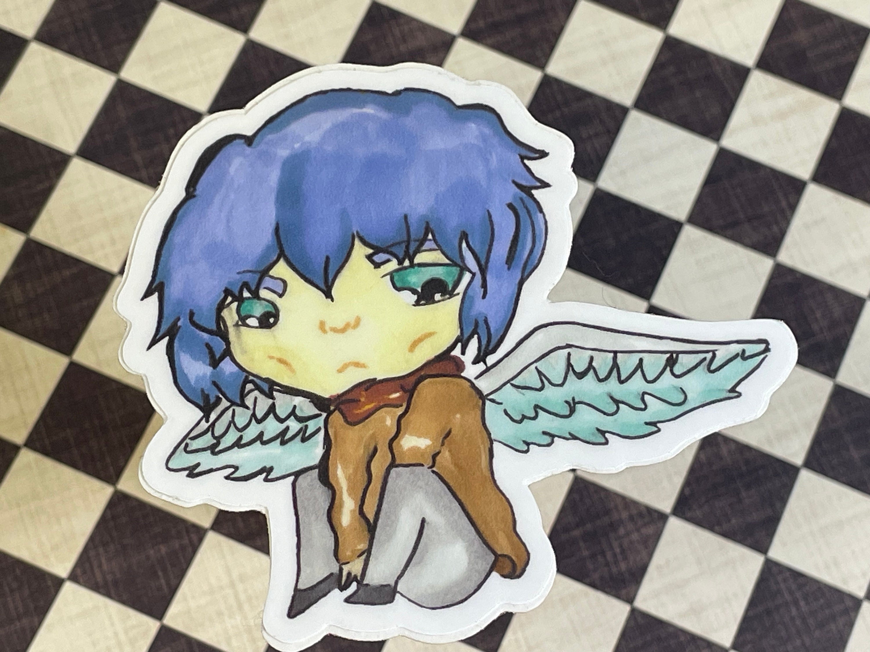 Angel Boy Vinyl Sticker - Etsy