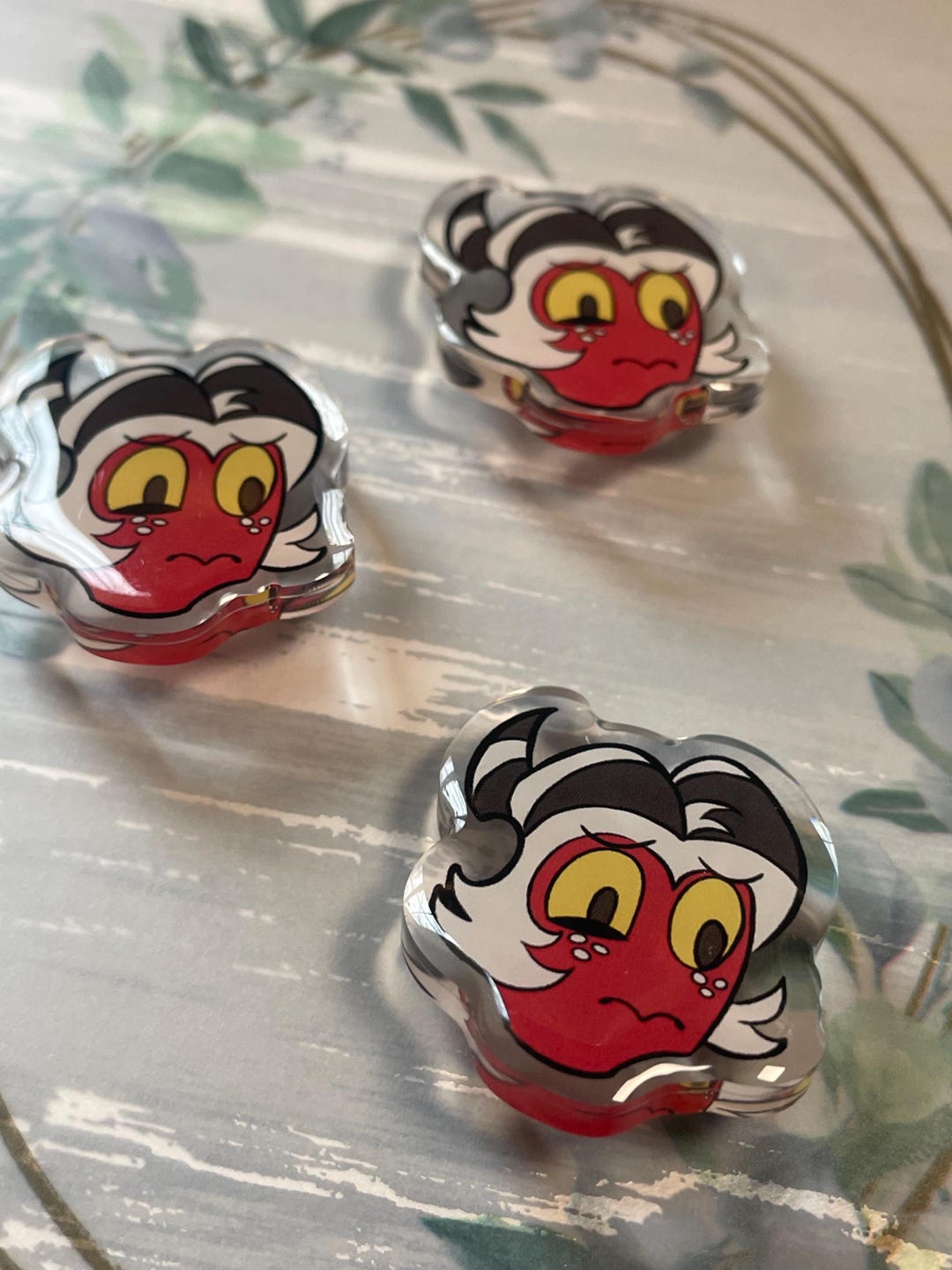 Helluva Boss Moxie Acrylic Epoxy Shoe Charm - Etsy