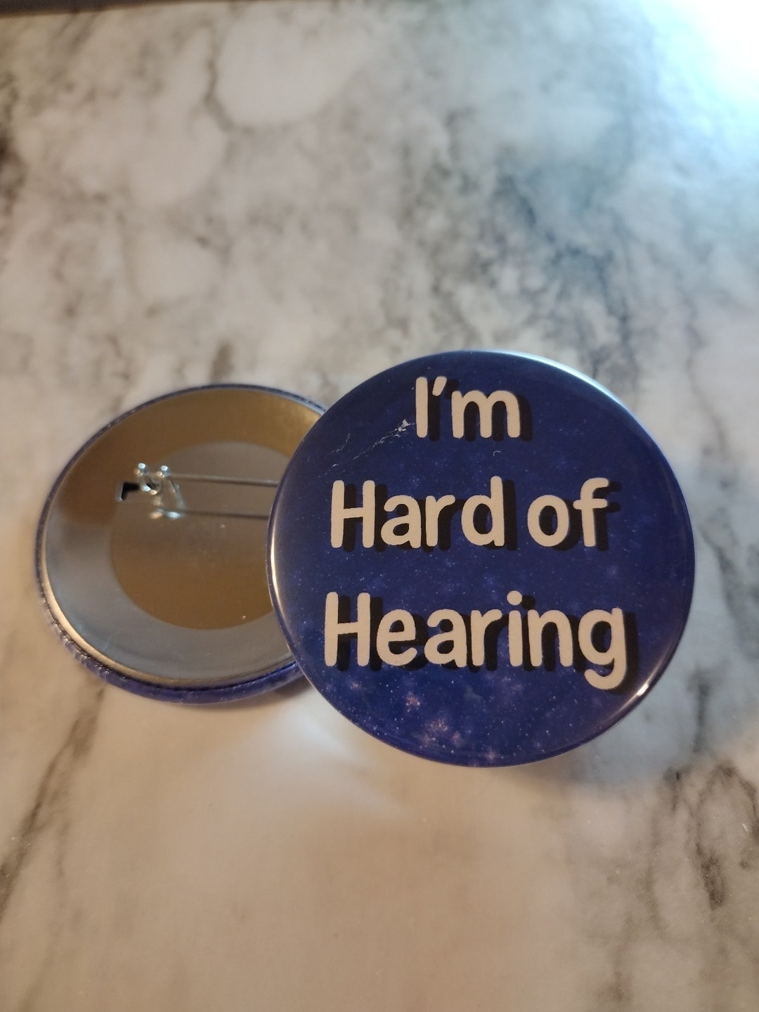 Hard of Hearing 2 Inch Pin Button - Etsy