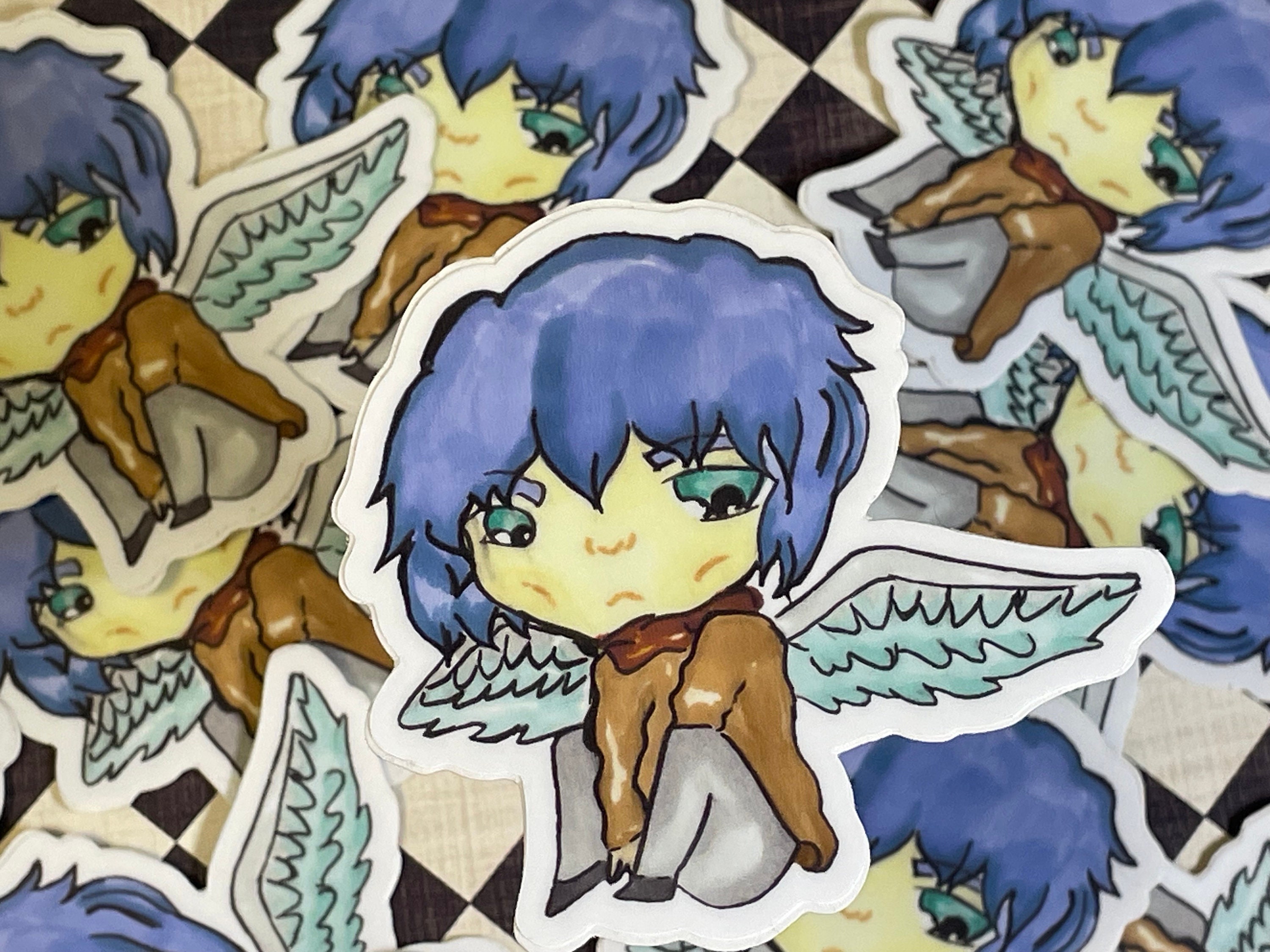 Angel Boy Vinyl Sticker - Etsy