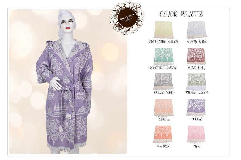 Organic Pajamas, Design Bath Dress, Wedding Party Bathrobe, Turkish ...