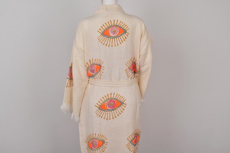 Wedding Gift Bathrobe, Personalized Muslin Kimono, Custom Beach Wear ...