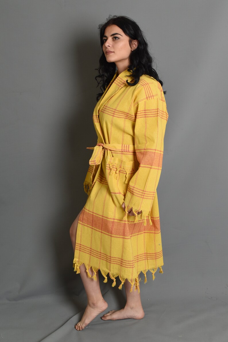 Striped Bathrobe Towel Turkish Bathrobes l Cotton - Etsy