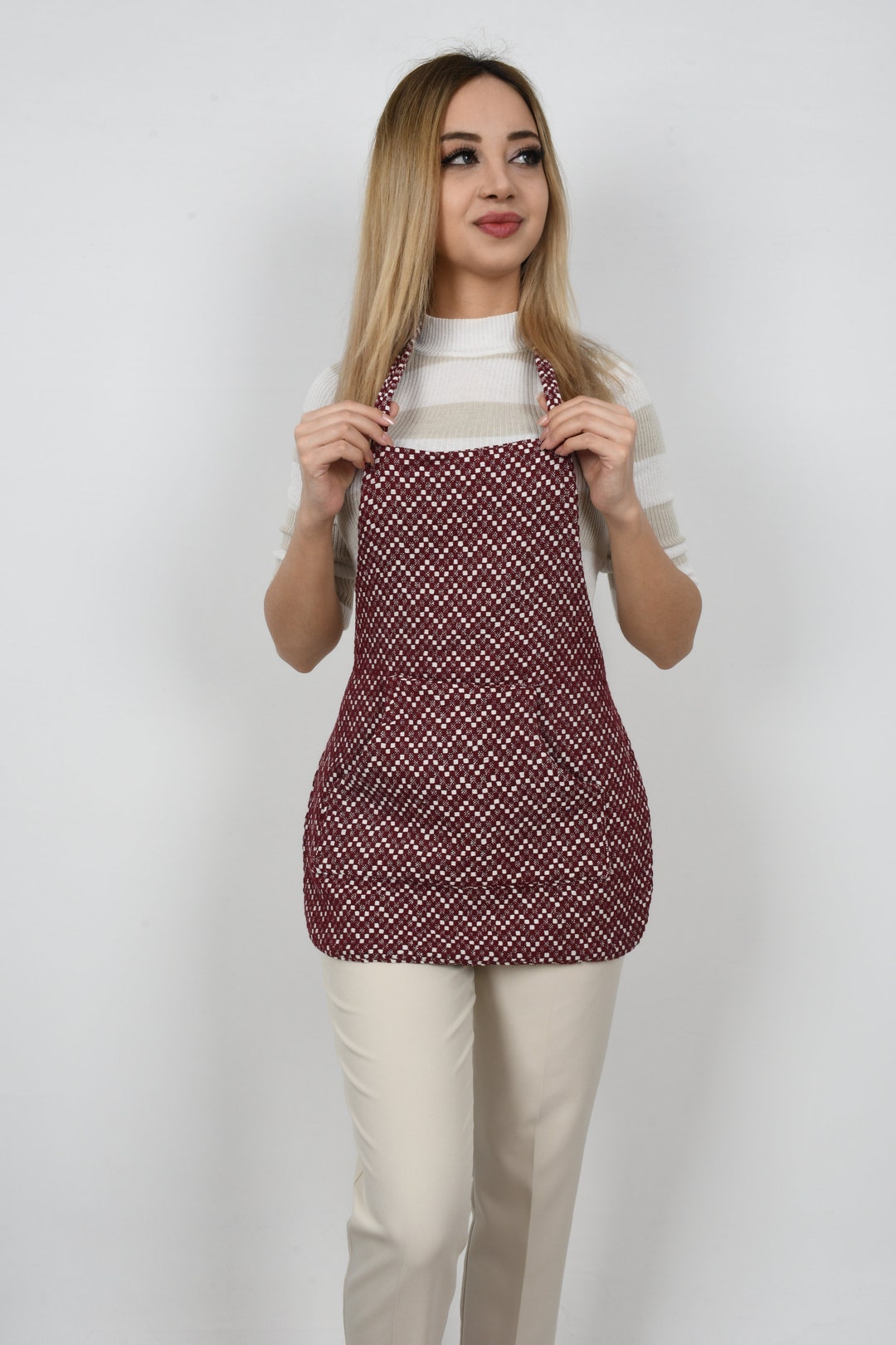 Turkish Towel Apron, Craftsman Smock, Chic Chef Smock, Apron, Kitchen ...