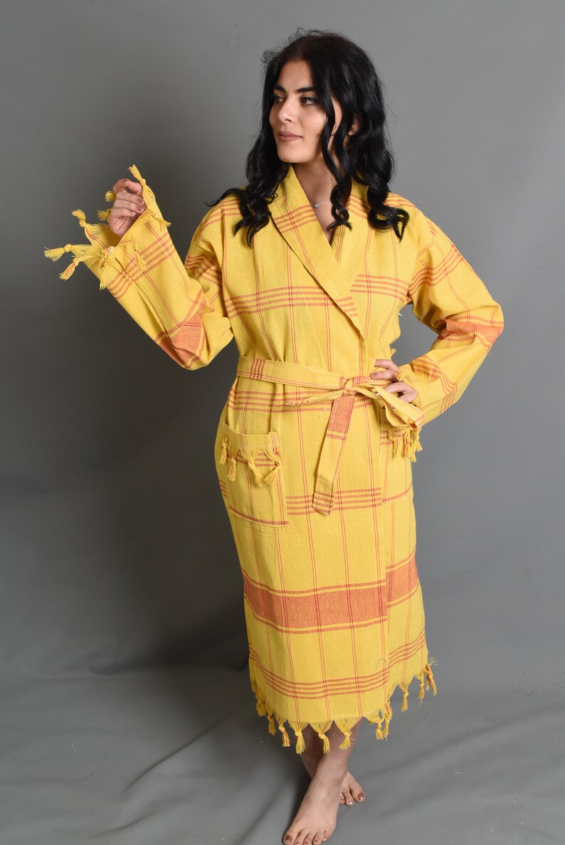 Striped Bathrobe Towel Turkish Bathrobes l Cotton - Etsy