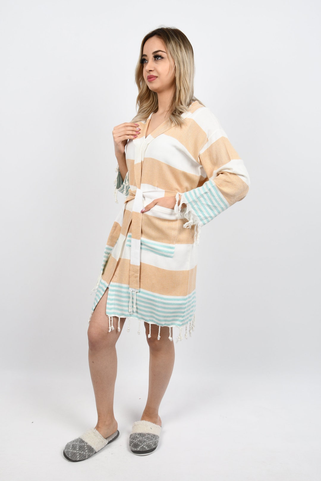 Spa Gown, Turkish Bathrobe, Personalized Robe, Wedding Gift Robe, Beach ...