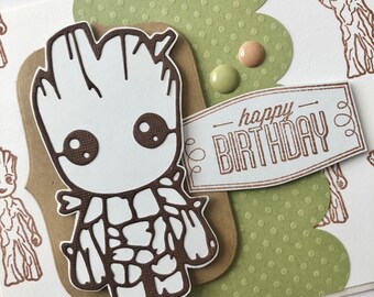 Groot Birthday Card - Etsy