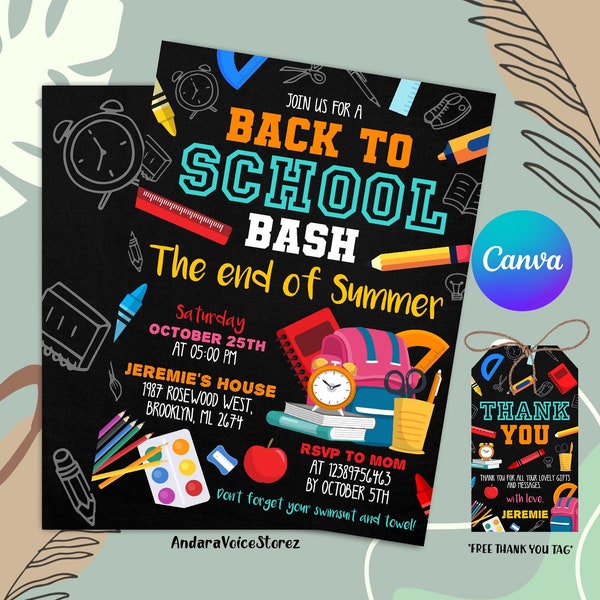 Back to School Invites - Etsy