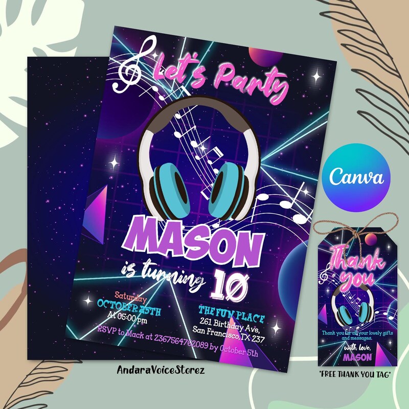 Music Invitations - Etsy