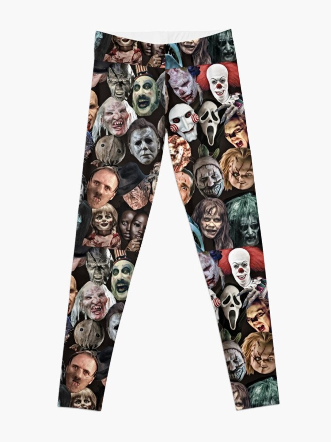 Faces of Horror Leggings for Women Girls Horror Scary - Etsy