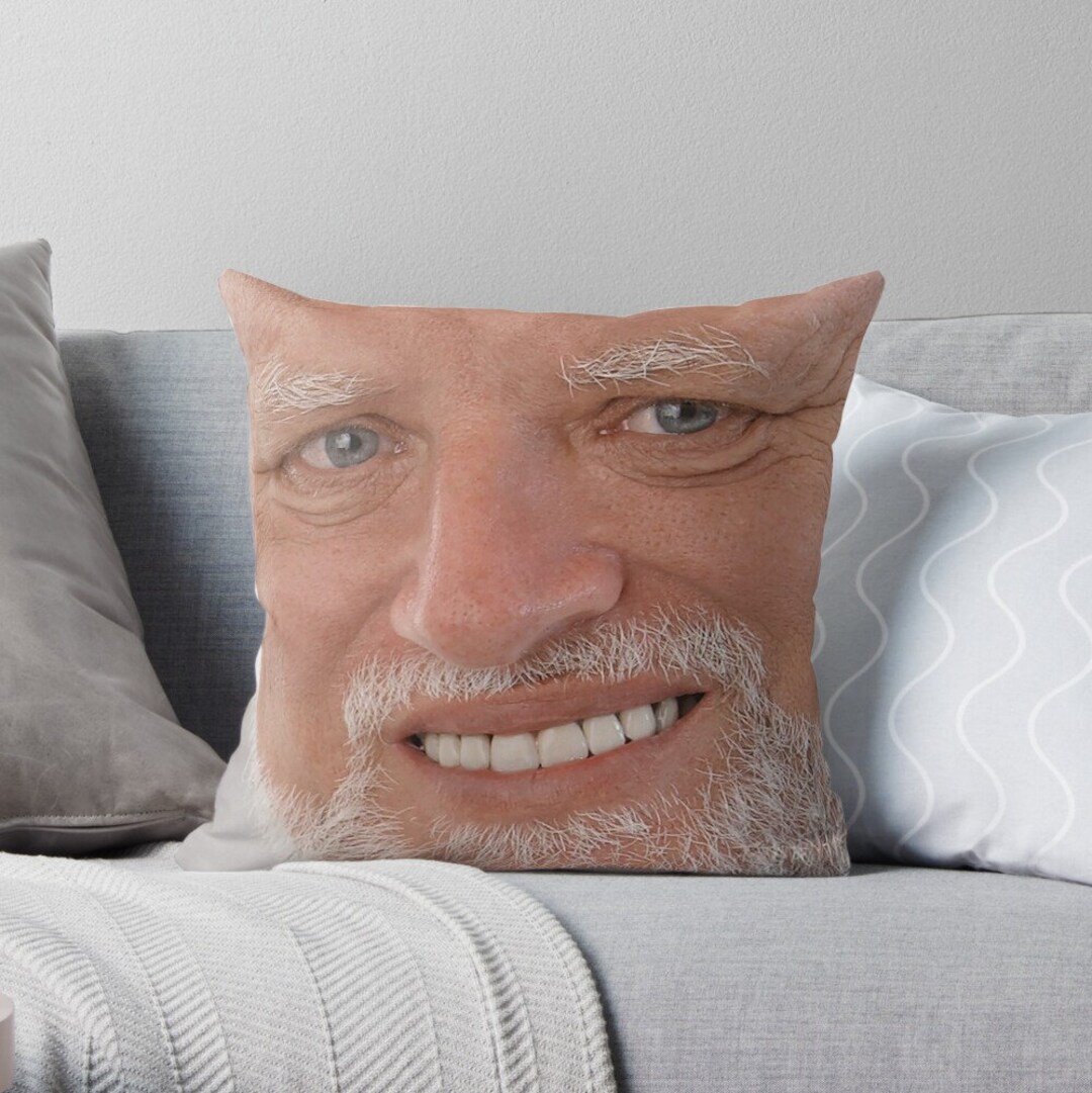 Hide the Pain Harold Meme Sad Guy Throw Pillow Case Funny - Etsy