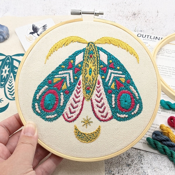 Moth Cross Stitch Pattern - Etsy UK