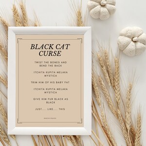 Halloween Print - Hocus Pocus - Black Cat Curse - Witchcraft ...