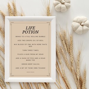 Halloween Print - Hocus Pocus - Life Potion - Witchcraft - Sanderson ...