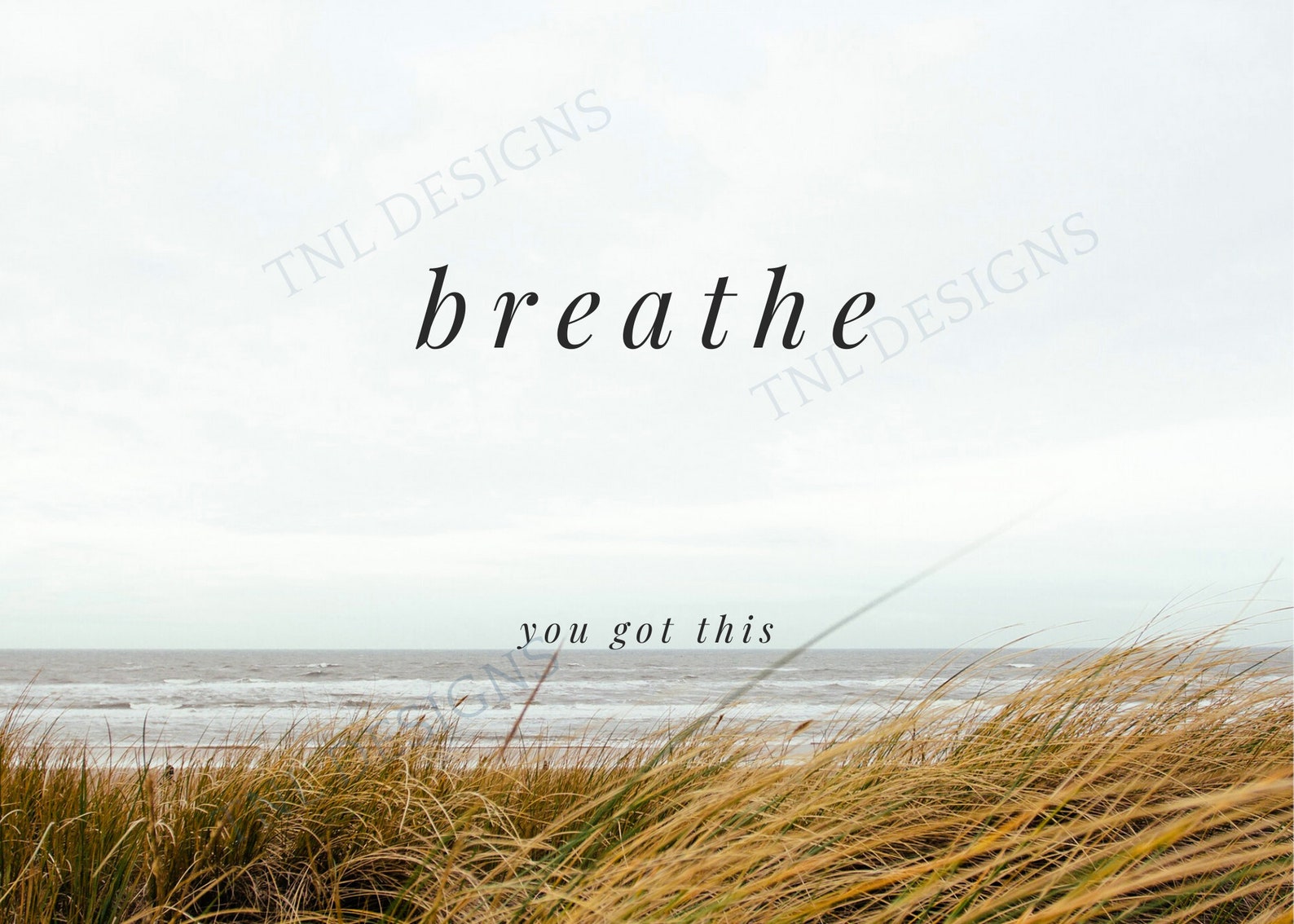 Breathe Inspirational Card - Uplifting Print - Scenery - Positive ...