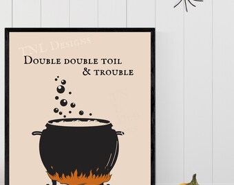 Double Trouble and Cauldron Bubble Unique Halloween - Etsy UK