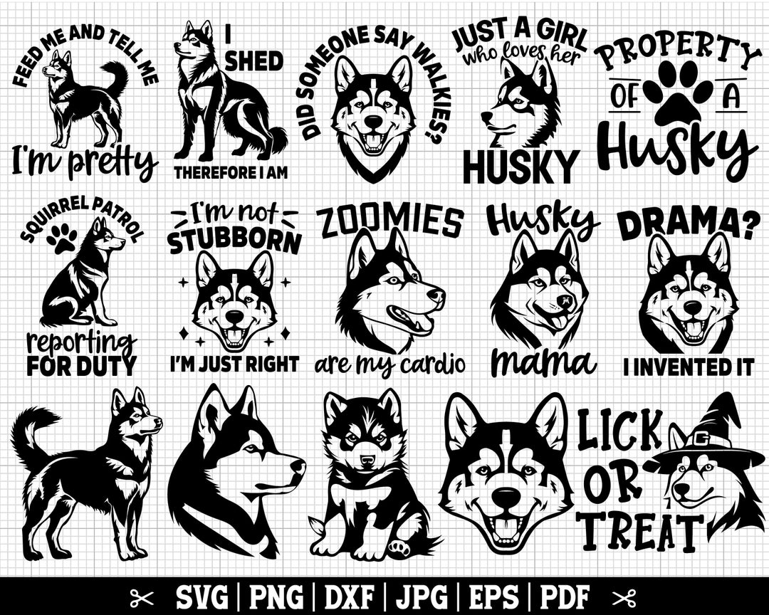 Husky SVG Bundle, Husky SVG Designs, Husky Quotes Svg, Husky Cricut Svg ...