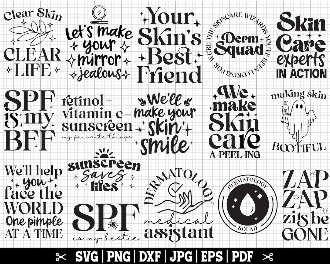 Dermatology SVG Bundle, Skincare Bundle Svg, Dermatologist Svg ...