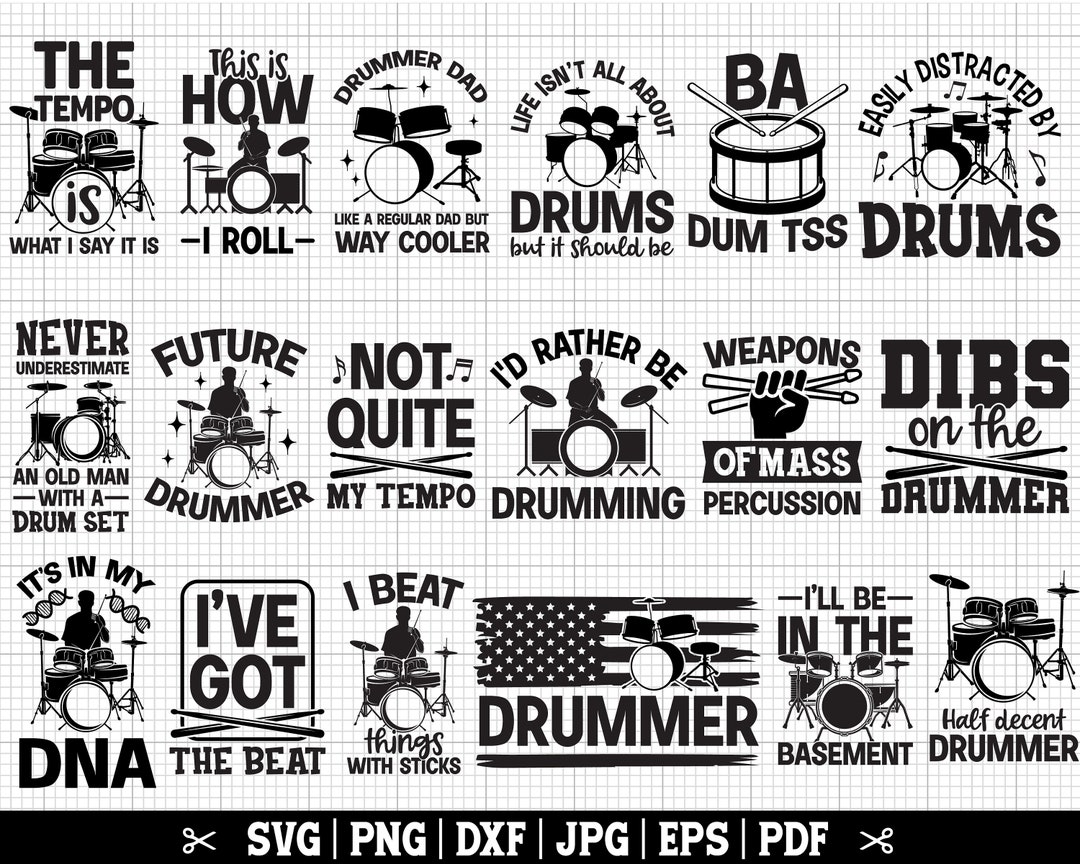 Drummer SVG Bundle, Drums Svg, Drummer Png Bundle, Drummer Quotes ...