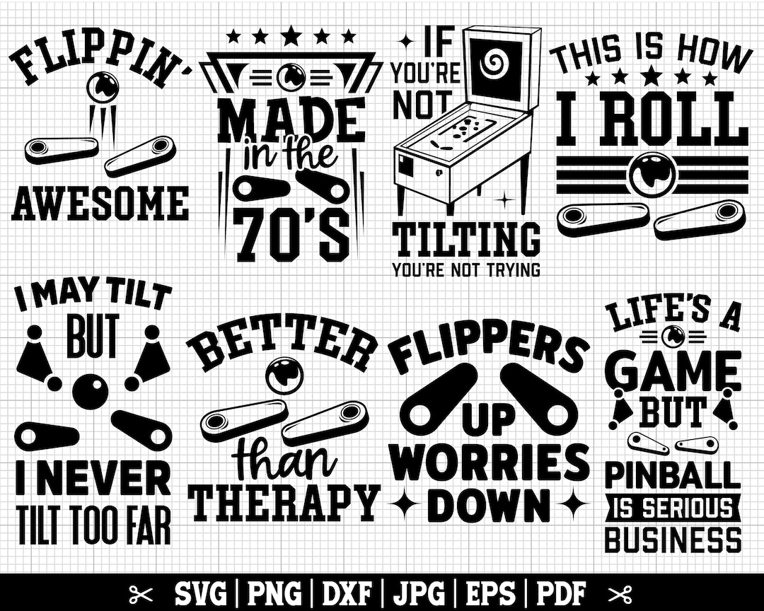 Pinball SVG Bundle, Pinball SVG, Pinball Machine Svg, Pinball Cut Files ...