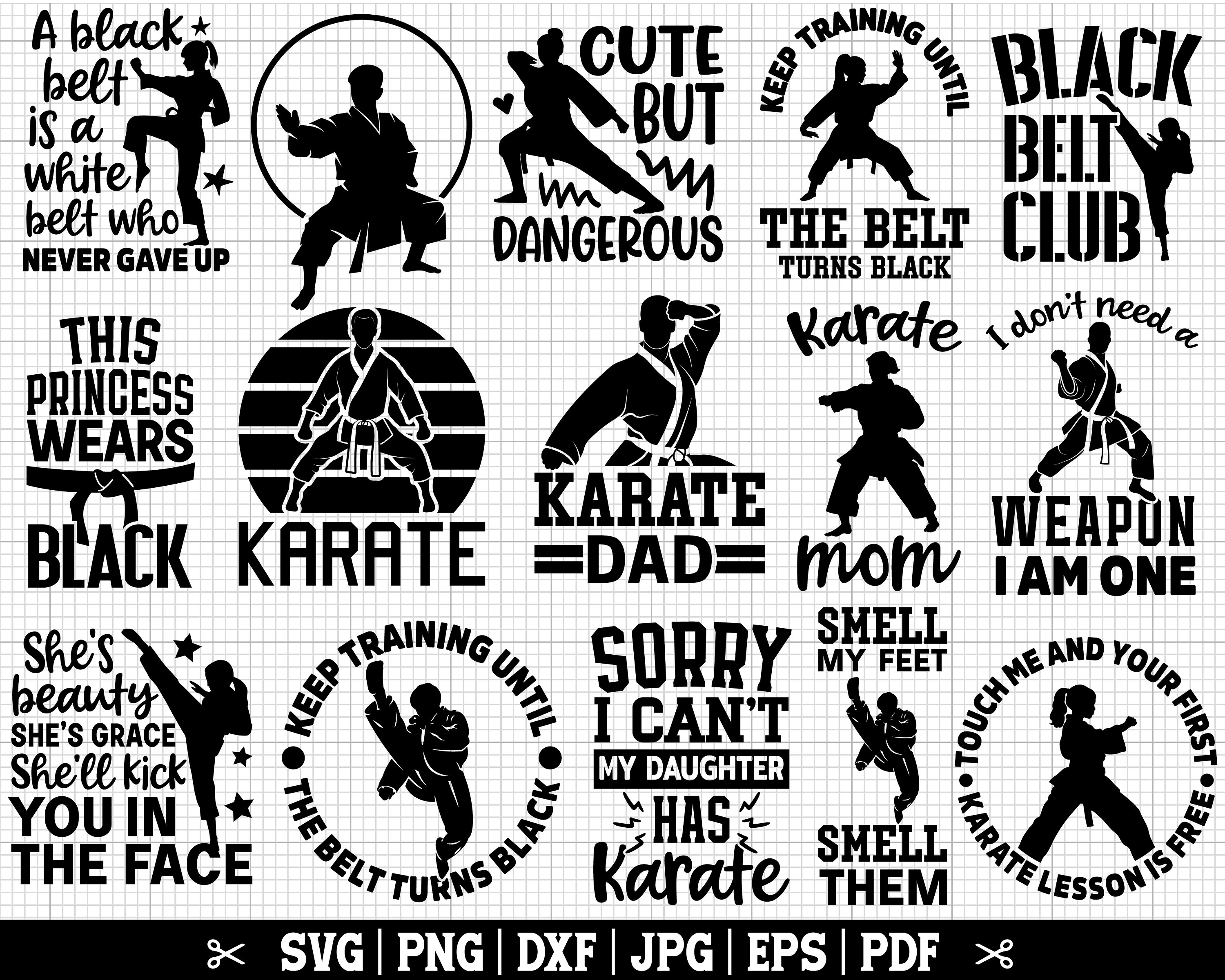 Karate SVG Bundle, Karate Fighter Bundle, Karate Cricut, Karate Quotes ...