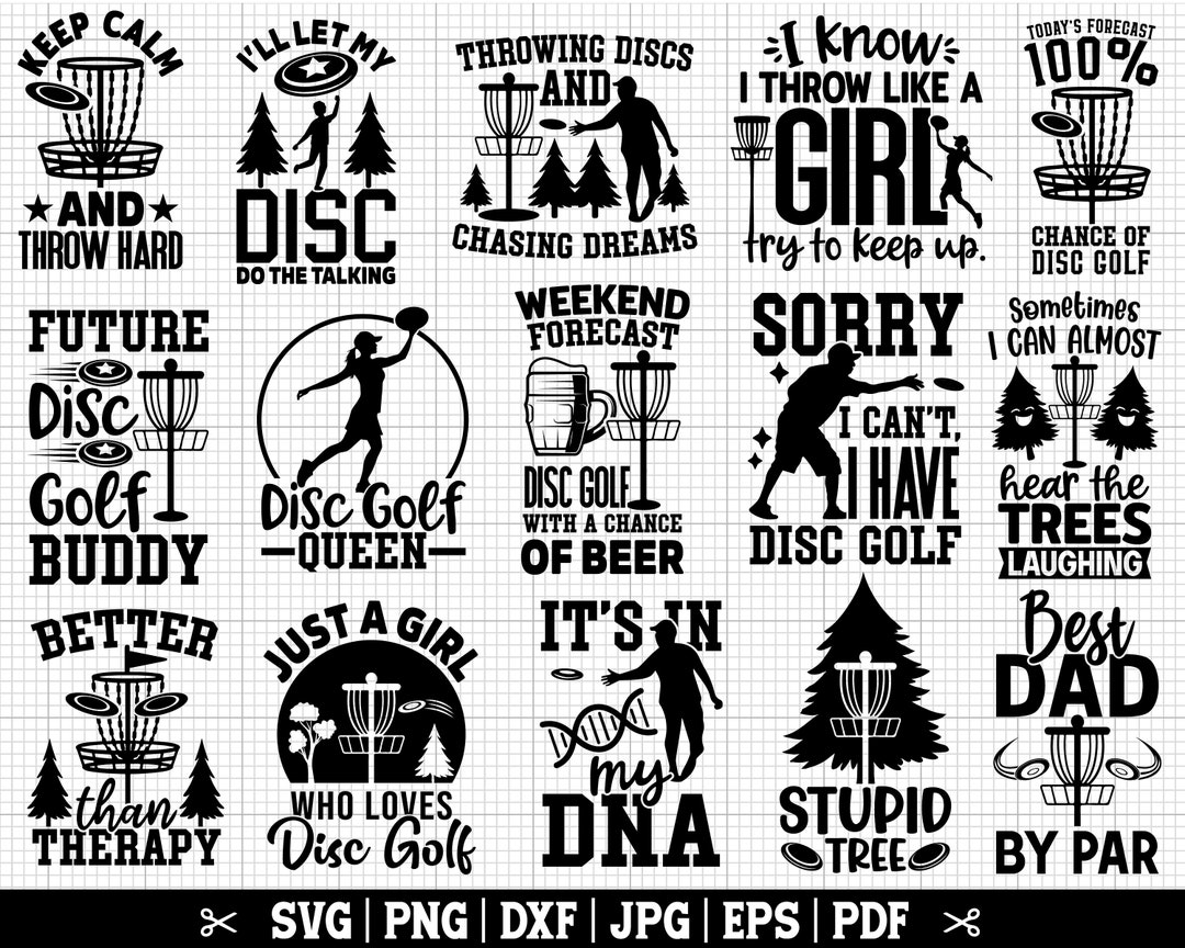 Disc Golf SVG Bundle, Disc Golfing SVG Bundle, Disc Golfer SVG, Disc ...