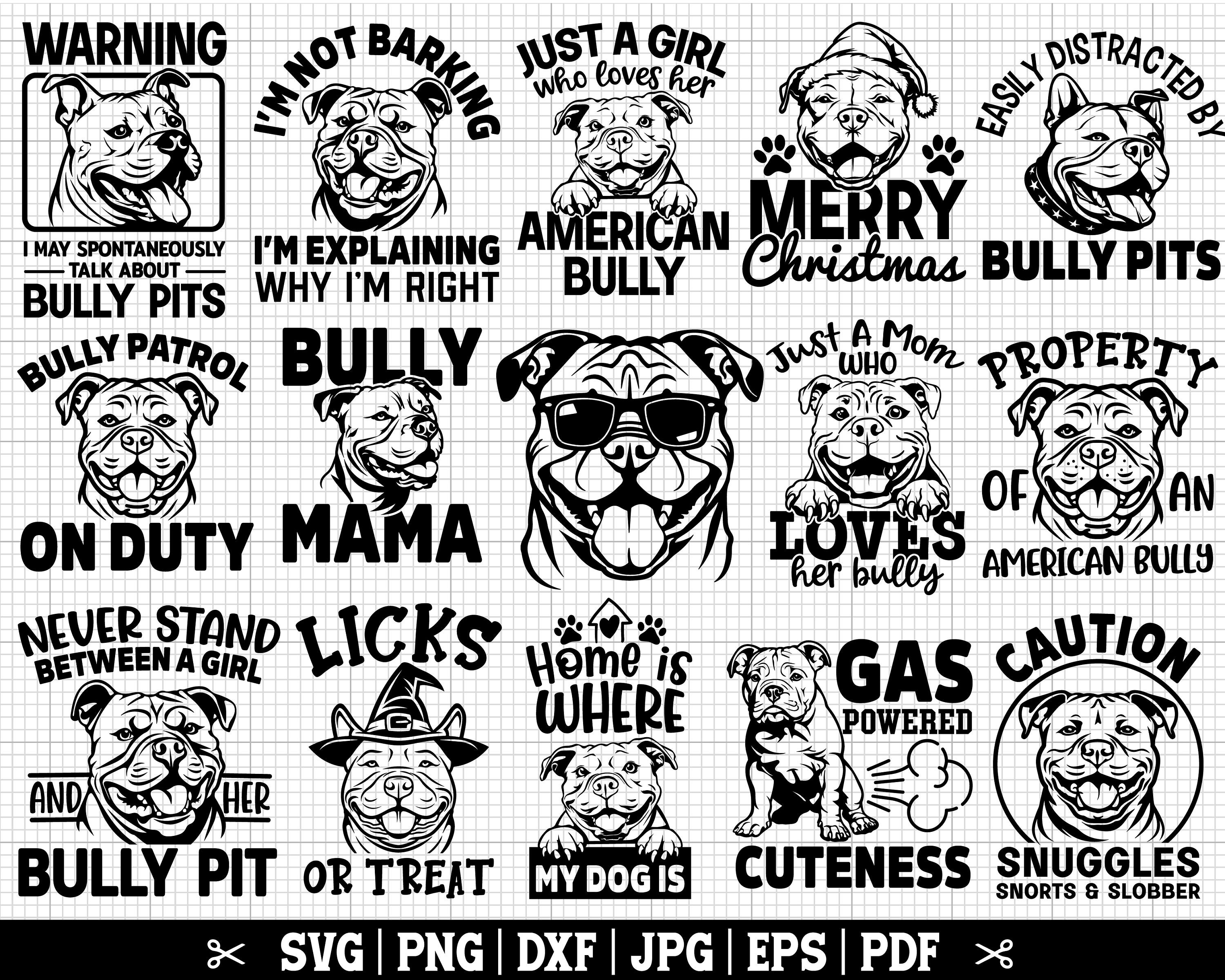 American Bully SVG Bundle, Bully Pit Bundle SVG, Bully Dog SVG, Bully ...