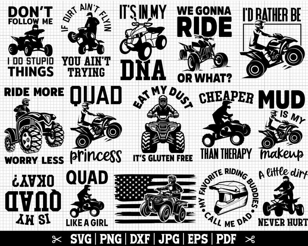ATV SVG Bundle, Quad Svg Bundle, Atv Svg, Quad Cricut, 4 Wheeler Svg ...