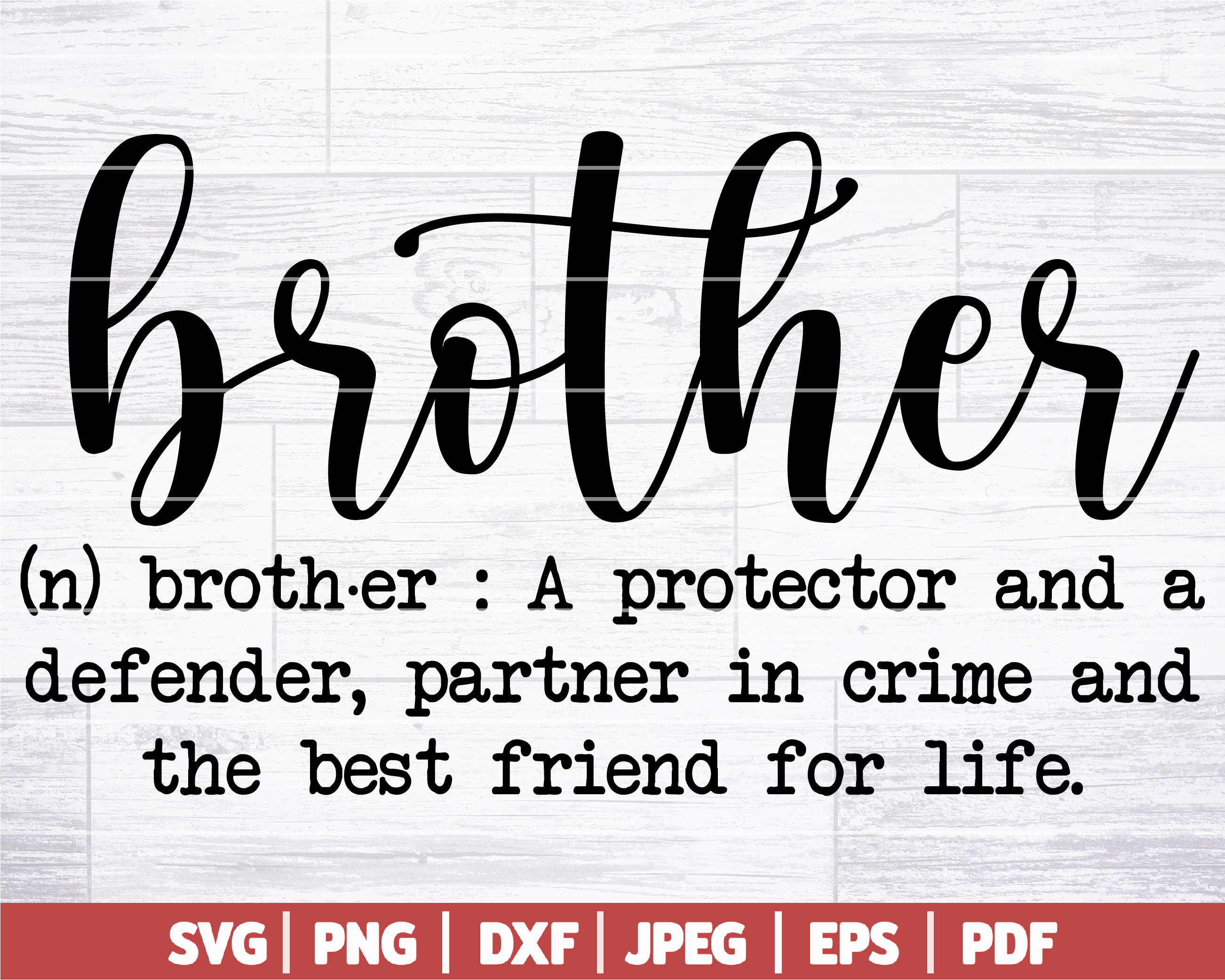 Brother Definition SVG Brother SVG Funny Brother Sign - Etsy