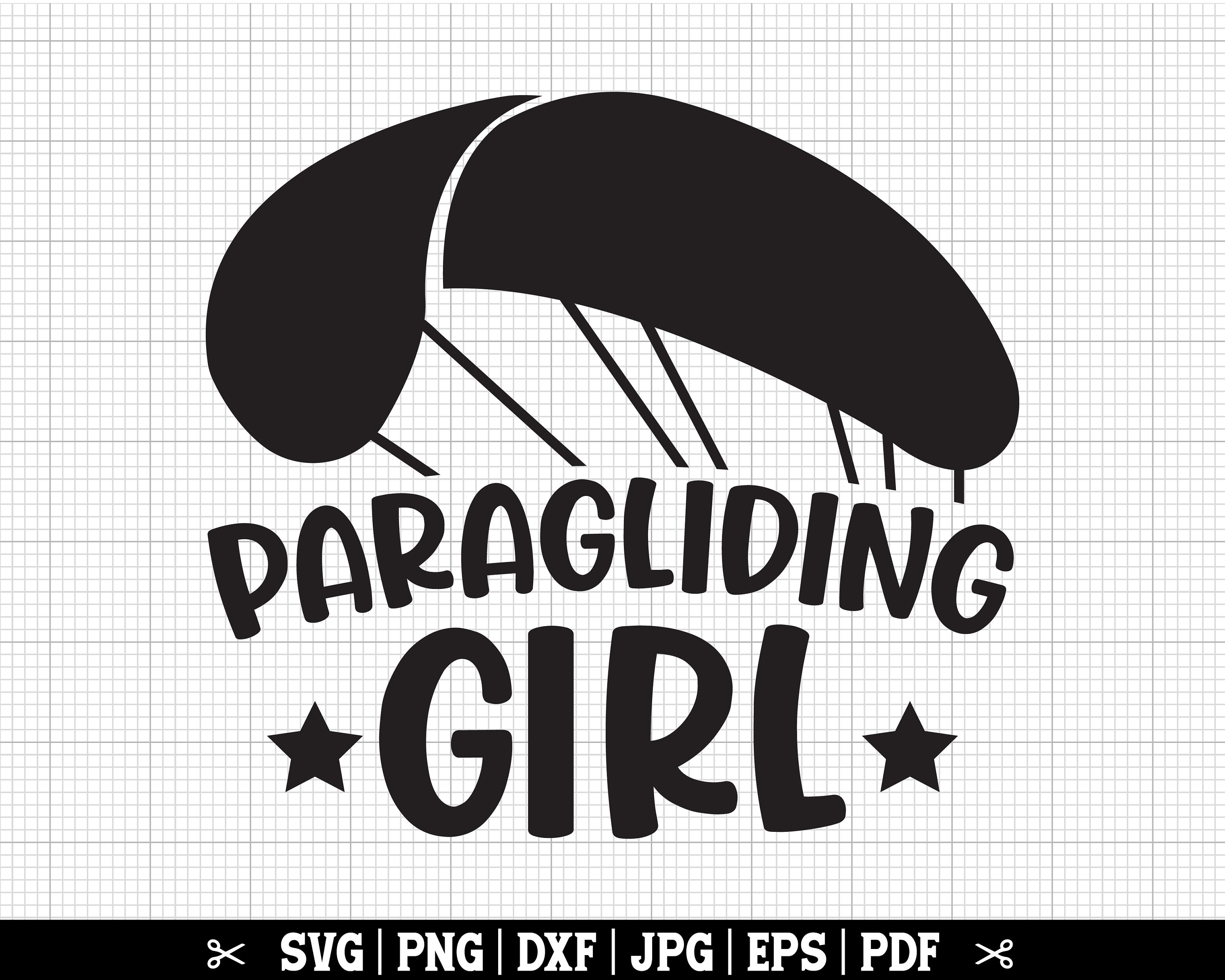 Buy Paragliding Girl SVG, Paraglider Girl SVG, Paragliding Png, Woman ...