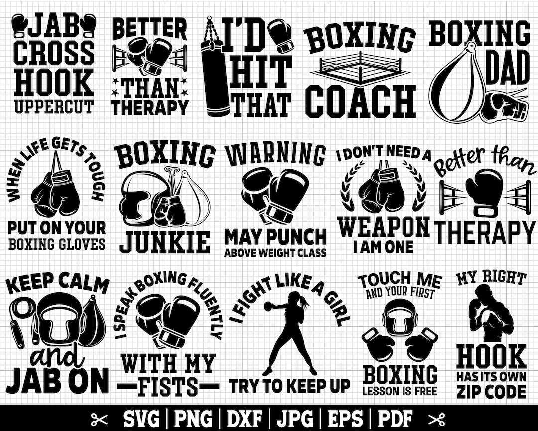 Boxing SVG Bundle, Boxer SVG, Boxing Quotes Svg, Boxing Cricut Svg ...