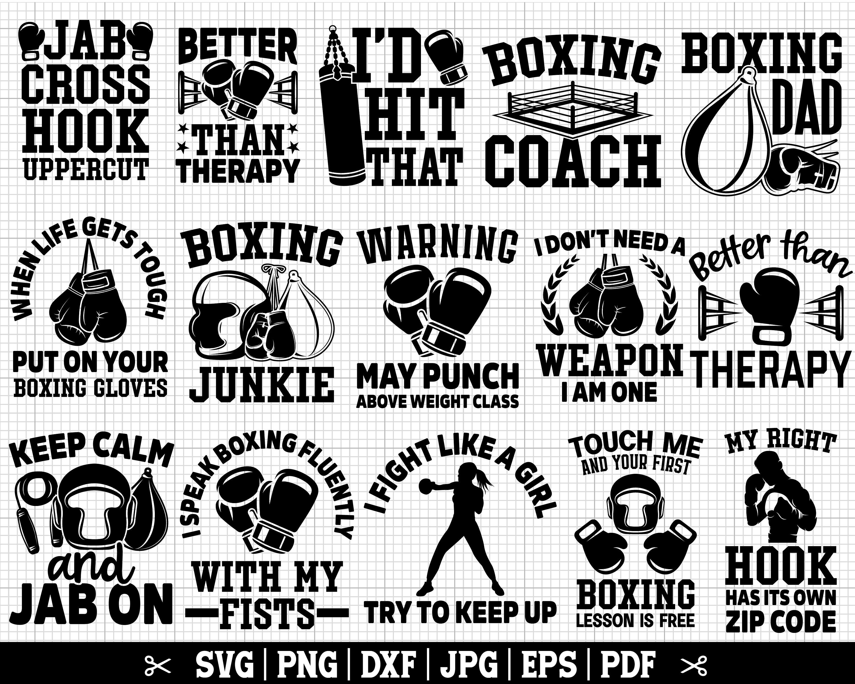 Boxing SVG Bundle, Boxer SVG, Boxing Quotes Svg, Boxing Cricut Svg ...