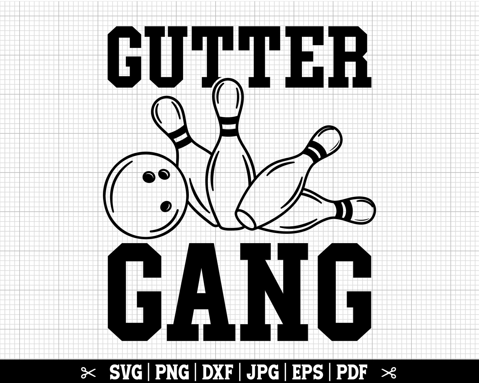 Gutter Gang SVG, Bowling Squad Svg | Bowling SVG PNG, Bowler Svg ...