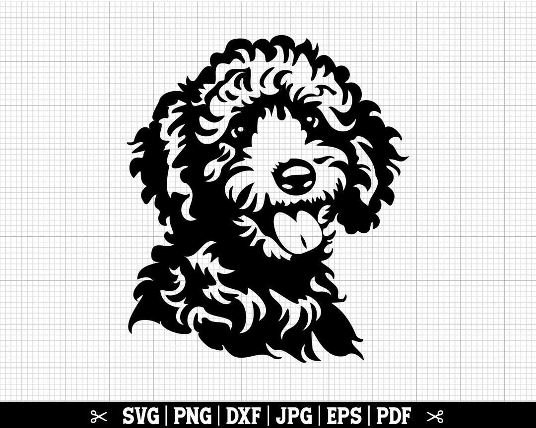 Happy Poodle SVG, Poodle Face Svg, Poodle Head Design, Poodle ...
