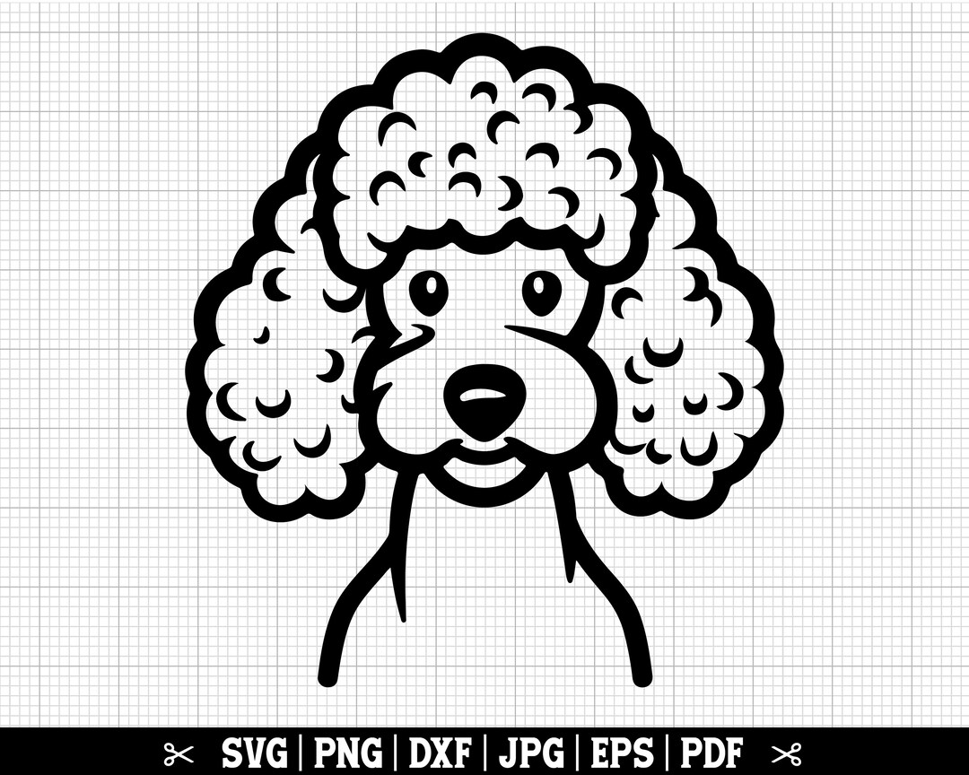 Poodle SVG, Poodle Face Svg, Poodle Cut File, Poodle Cricut Svg, Poodle ...