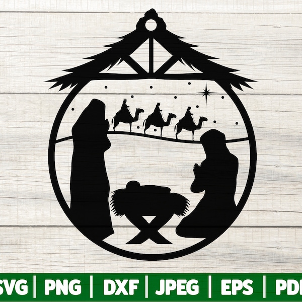 Nativity Scene Svg - Etsy