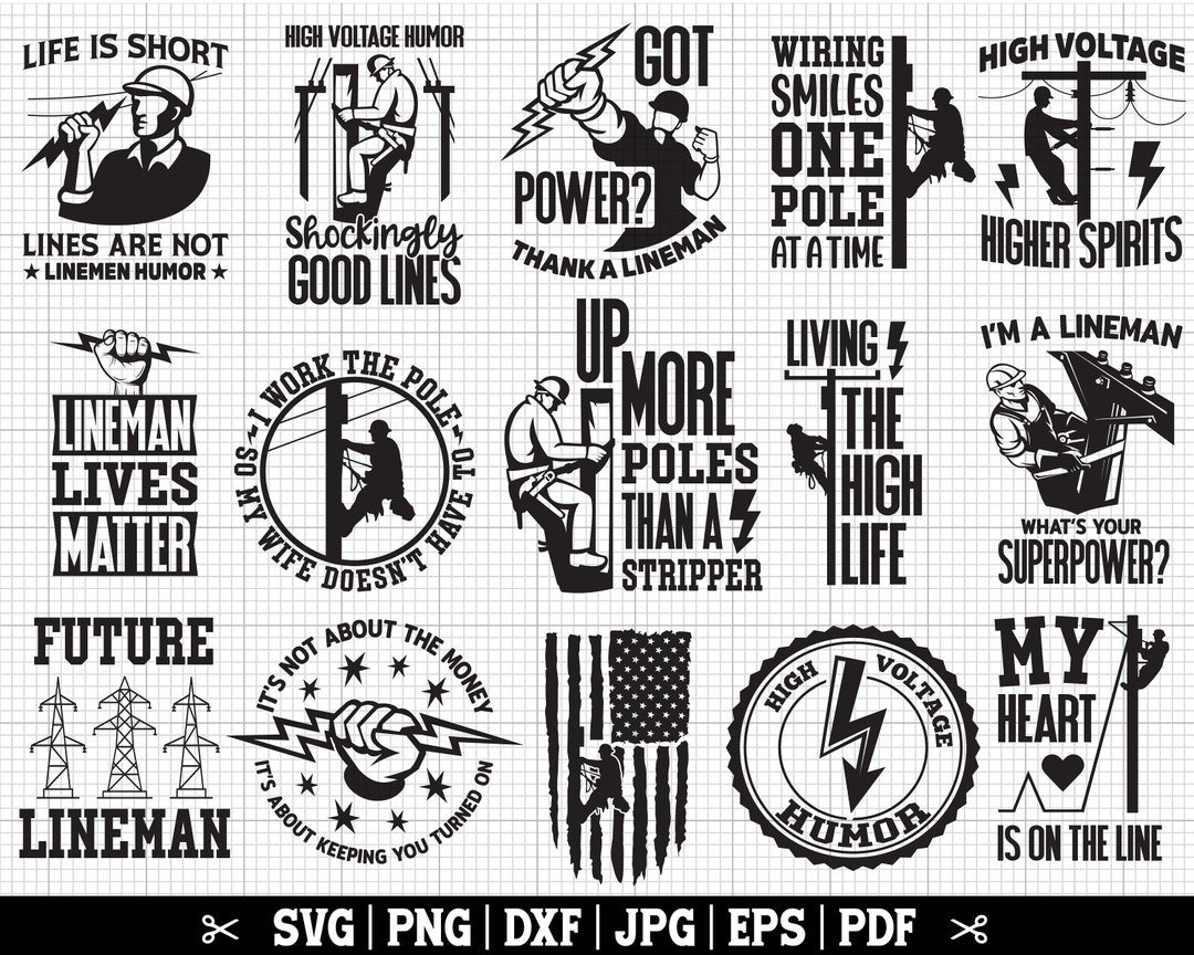 Lineman SVG Bundle, Lineman SVG, Lineworker Svg, Power Lines Man SVG ...