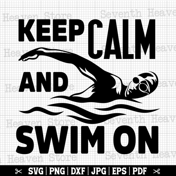 Keep Calm and Swim - Etsy