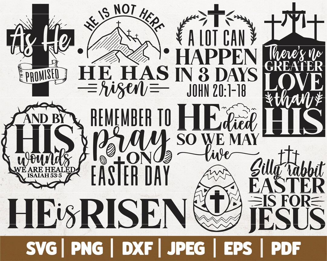 Easter Jesus Bundle SVG | Religious Easter Bundle | Easter Bible SVG ...