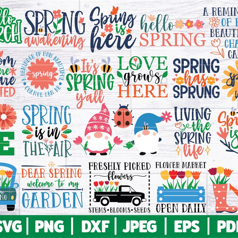 Spring Svg Files - Etsy