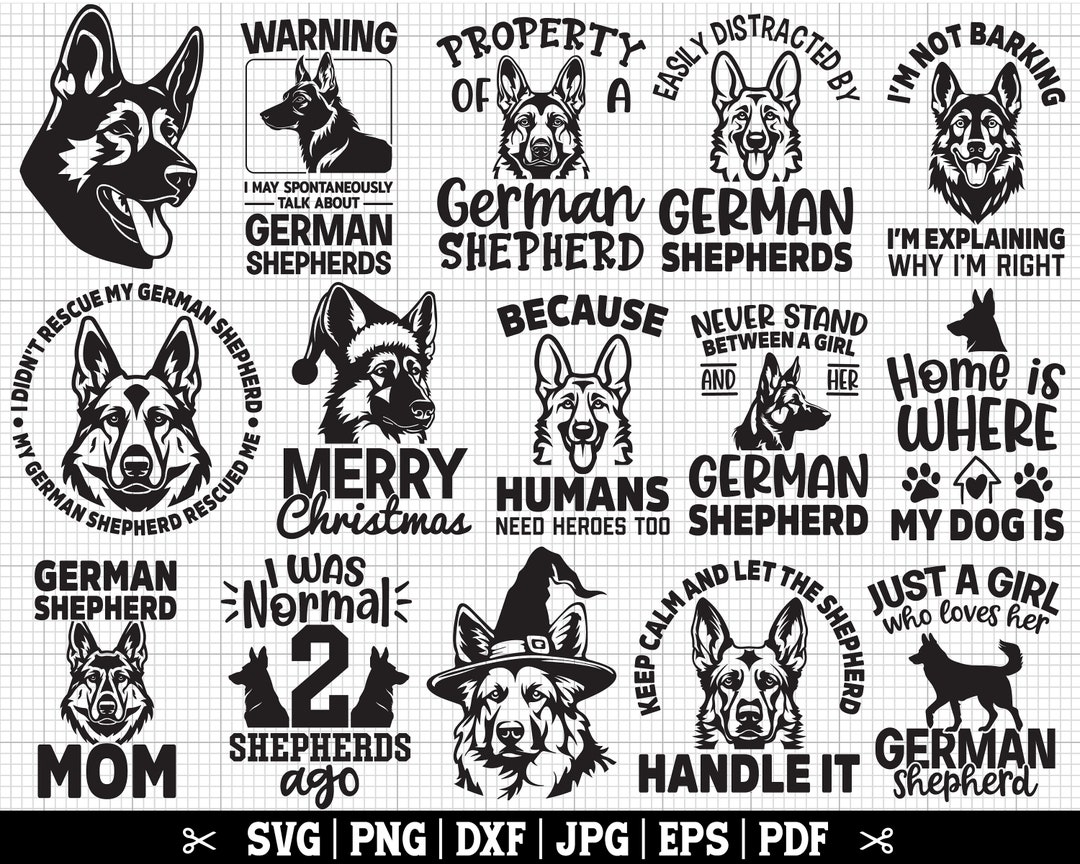 German Shepherd SVG Bundle - German Shepherd Cricut Svg Cut Files ...