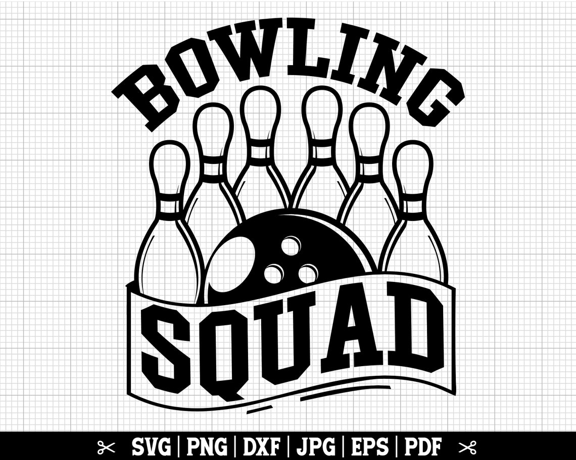 Bowling Squad SVG | Bowling SVG PNG, Bowler Svg, Bowling Player Svg ...