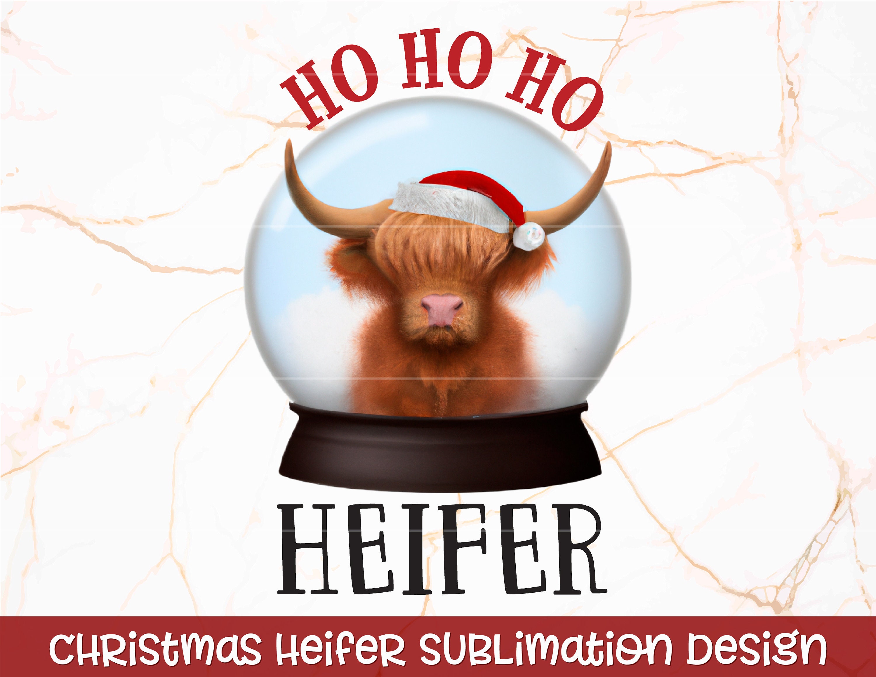 Christmas Heifer PNG | Heifer Sublimation Designs | Christmas Cow PNG ...