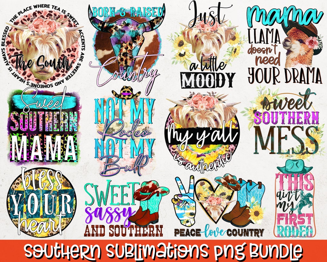 Southern PNG Bundle | Southern Sublimation Bundle | Southern Print ...