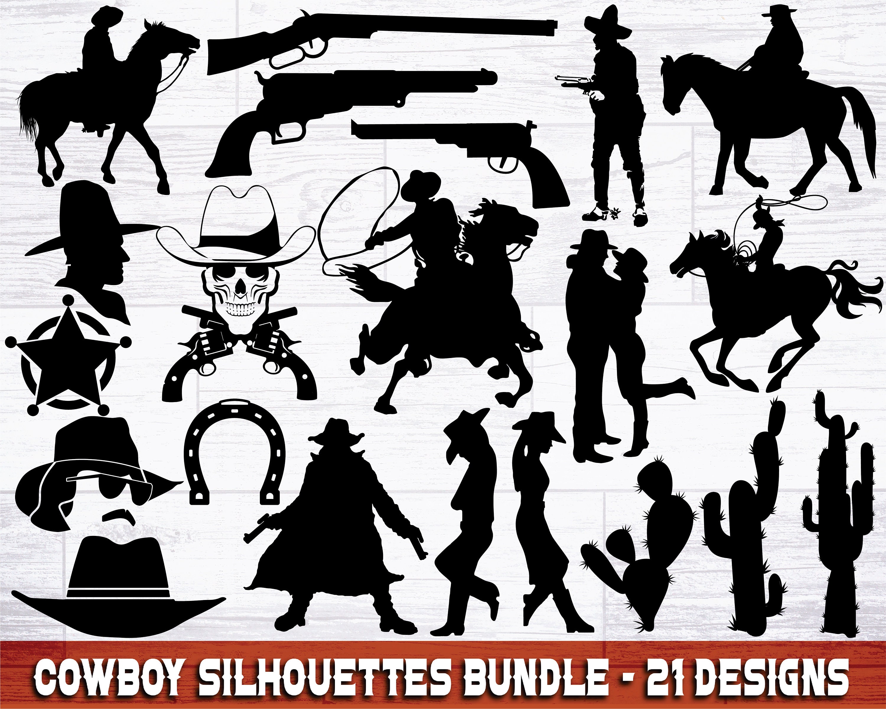 Western Cowboy Silhouette