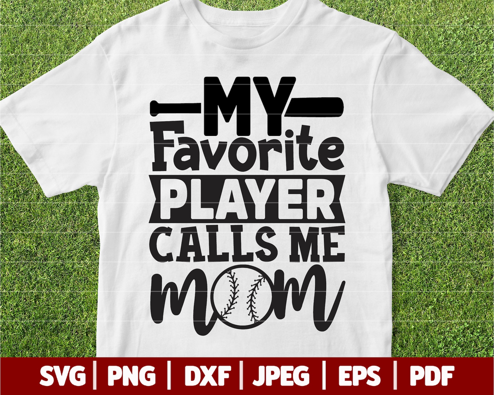 My Favorite Player Calls Me Mom Svg Baseball Mom Svg Etsy
